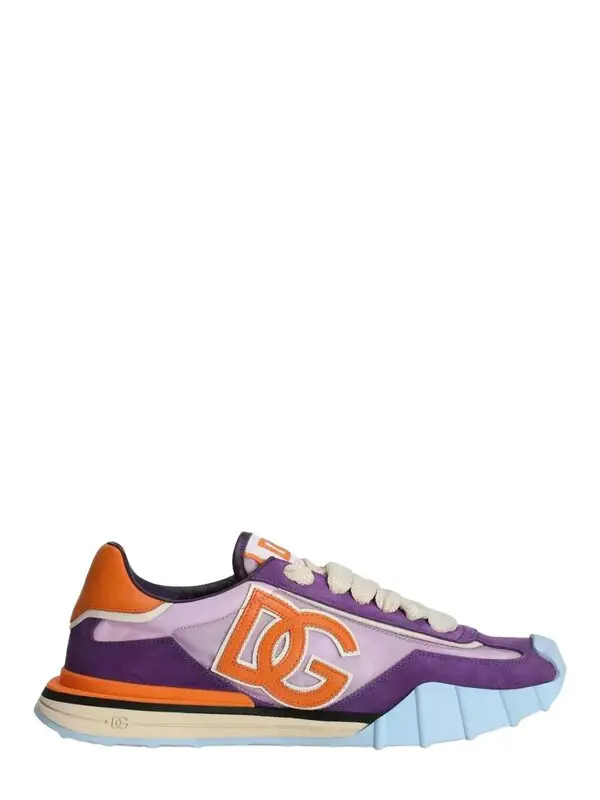 Dolce & Gabbana Logo Appliqué Sneakers - Purple