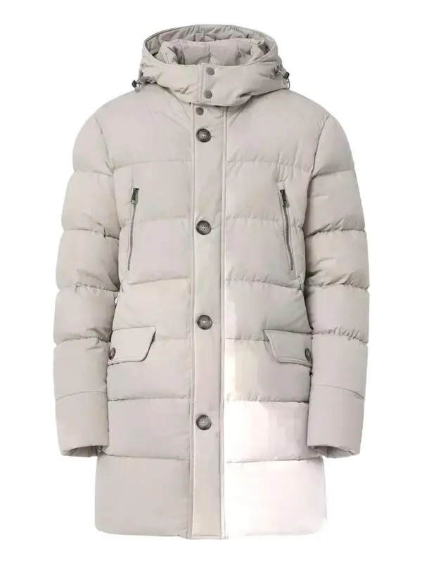 MOORER Hooded Padded Coat - Grey