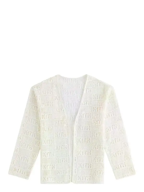 Kith Ethan Logo Cardigan - White