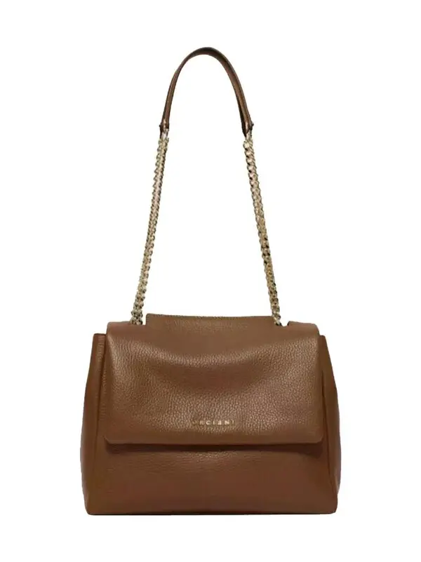 ORTIGNI Leather Shoulder Bag - Brown