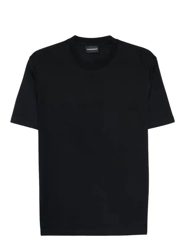Emporio Armani Embossed Crew-neck T-shirt - Black