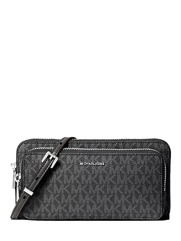 Michael Kors Monogram Pattern Crossbody Bag - Black