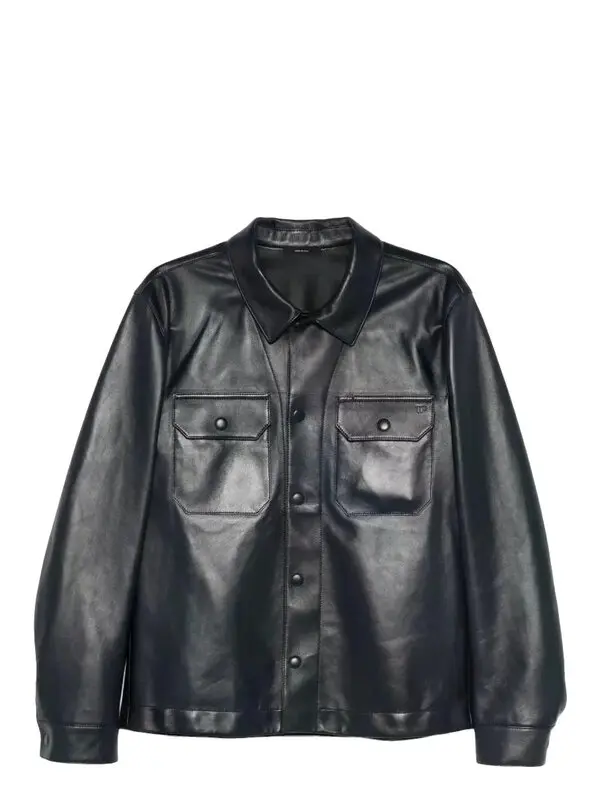 TOM FORD Leather Jacket - Blue