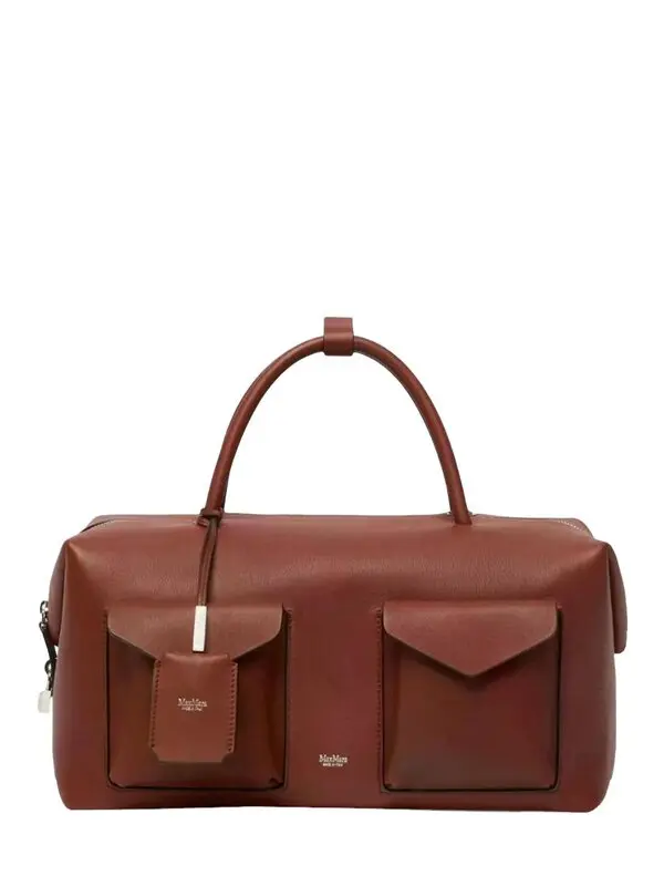 Max Mara Cargo Pocket Top Handle Tote Bag - Brown