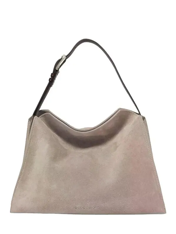 ORTIGNI Mini Trinity Suede Shoulder Bag - Neutrals