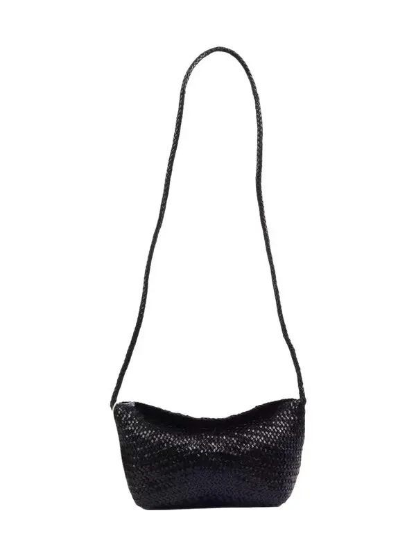Dragon Diffusion Corsina Diagonal Weave Shoulder Bag - Black