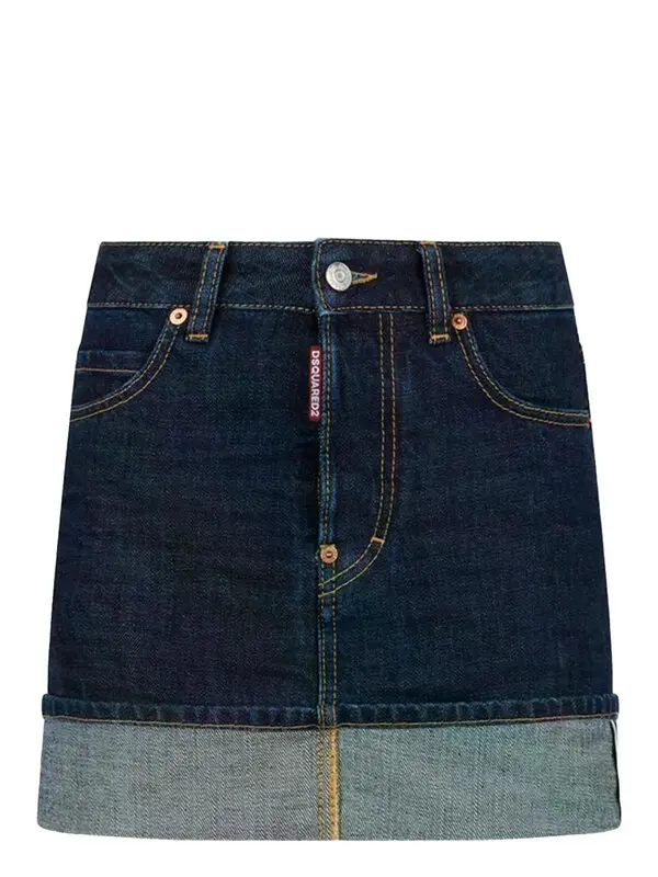 Dsquared2 Cimosa Japanese Denim Mini Skirt - Blue