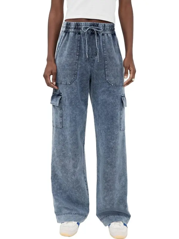Splendid Gwen Cargo Sweatpants - Indigo