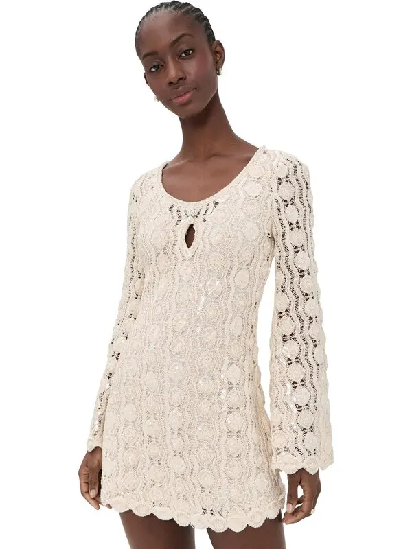 Alexis Micah Mini Dress - Beaded Macrame