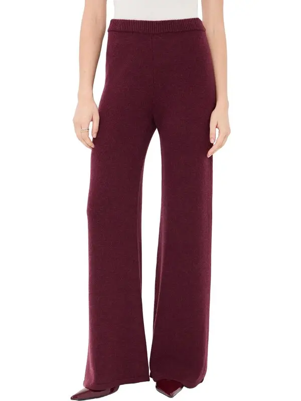 THE ELDER STATESMAN Juniper Cashmere Pants - Bordeaux