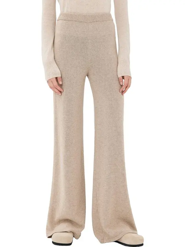 THE ELDER STATESMAN Juniper Cashmere Pants - Oatmeal