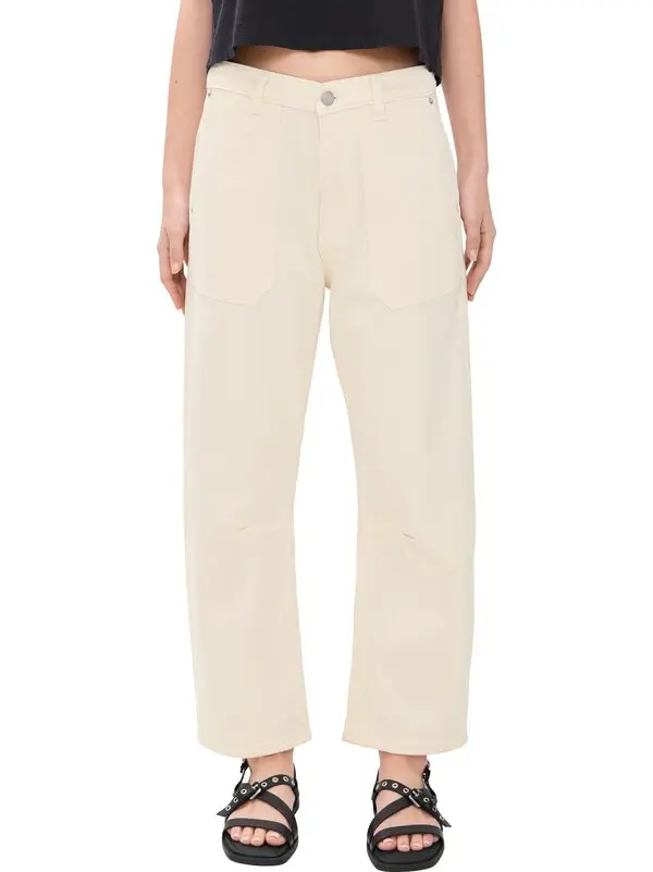 DL1961 Billie Easy Barrel High-rise Pants - Crema