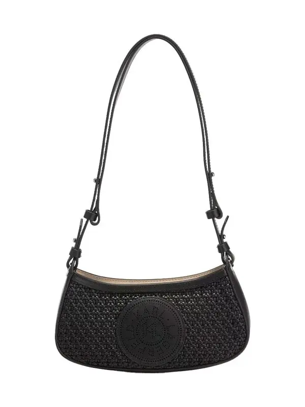 Karl Lagerfeld Woven Shoulder Bag - Black