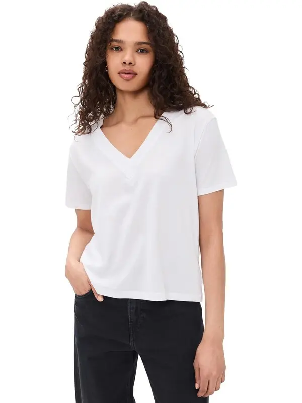 Splendid Kacey V-neck Tee - White