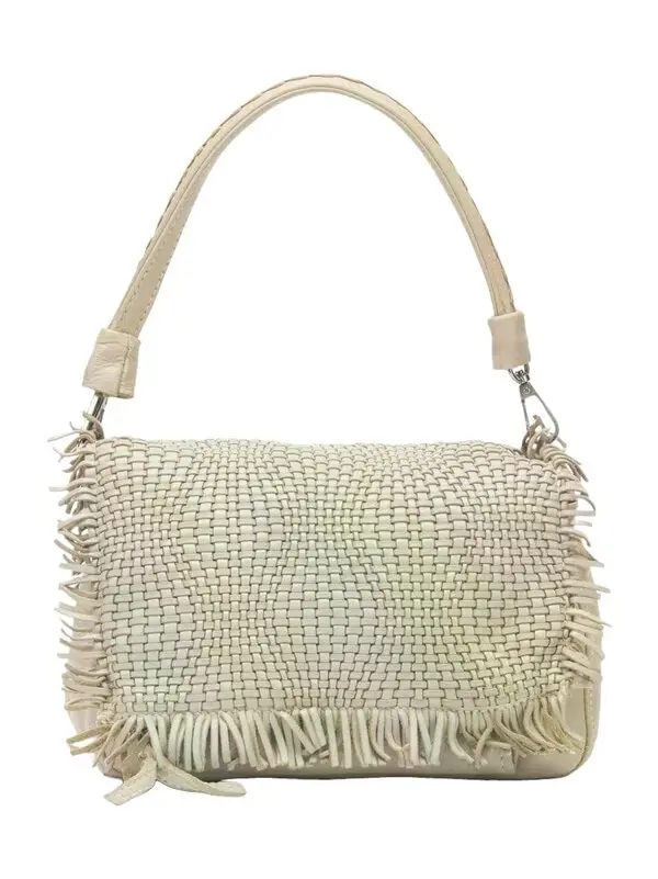 REPTILE'S HOUSE Anfora Shoulder Bag With Woven Flap - Neutrals