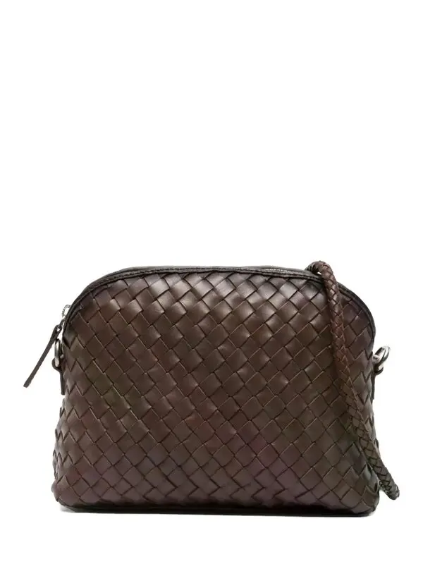 Dragon Diffusion Woven Crossbody Bag - Brown