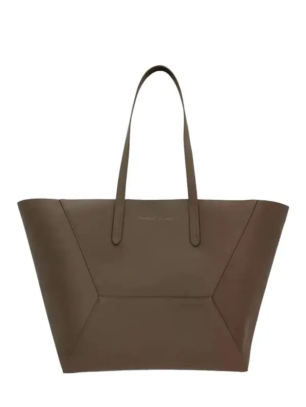Brunello Cucinelli Geometric Panels Tote Bag - Brown