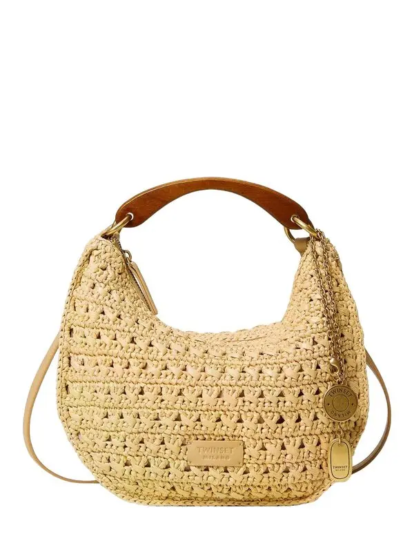 TWINSET Openwork Charm-detail Tote Bag - Neutrals