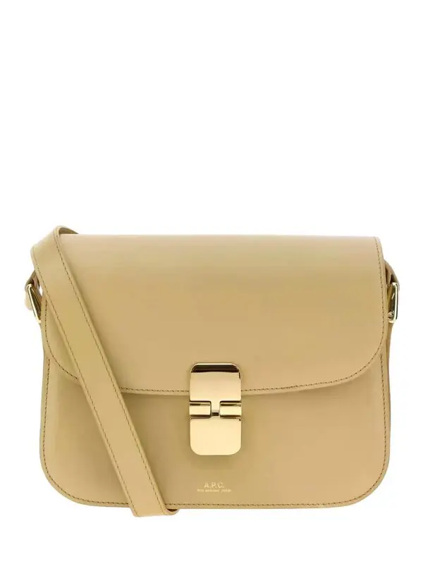 A.p.c. Grace Leather Shoulder Bag - Neutrals