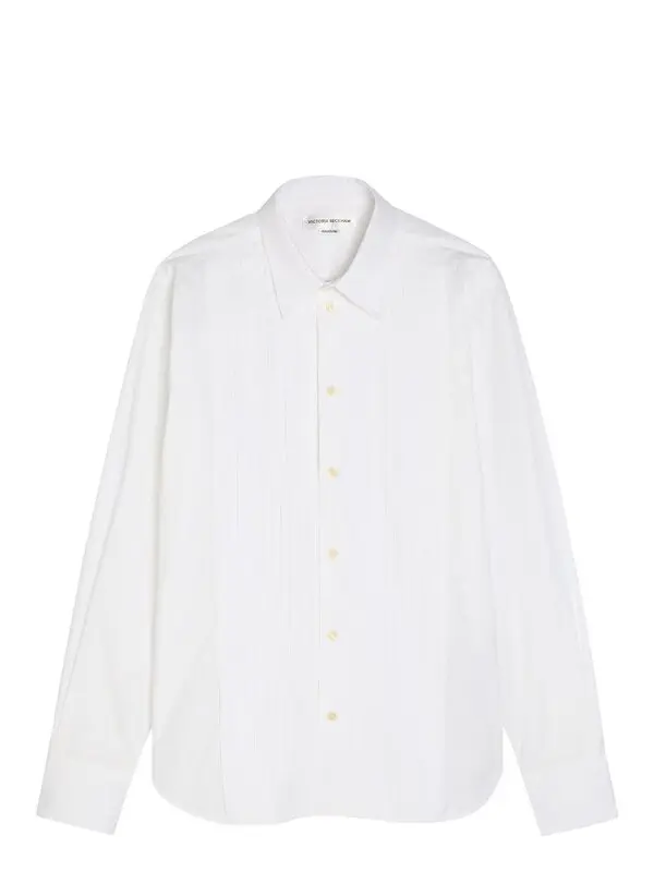 Victoria Beckham Cotton-poplin Pintuck Shirt - White