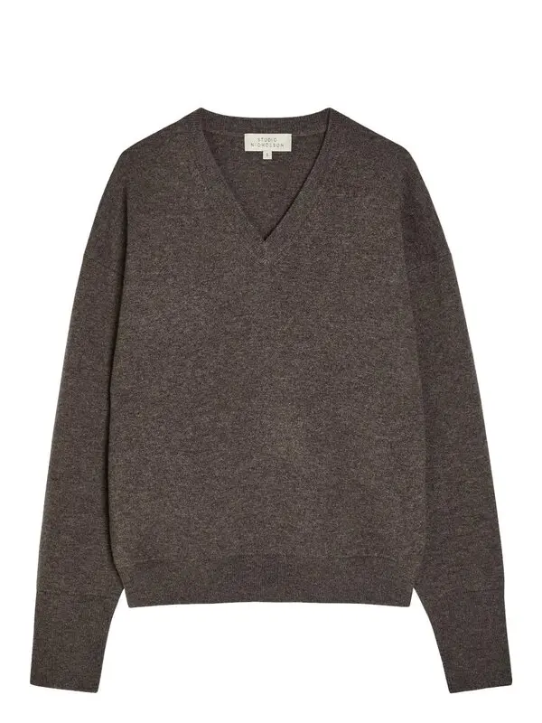 Studio Nicholson Wool And Cashmere-blend Jumper - Light Brown