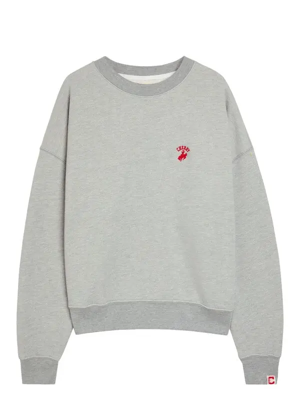 CHERRY LOS ANGELES Western Athletic Logo-embroidered Cotton Sweatshirt - Grey