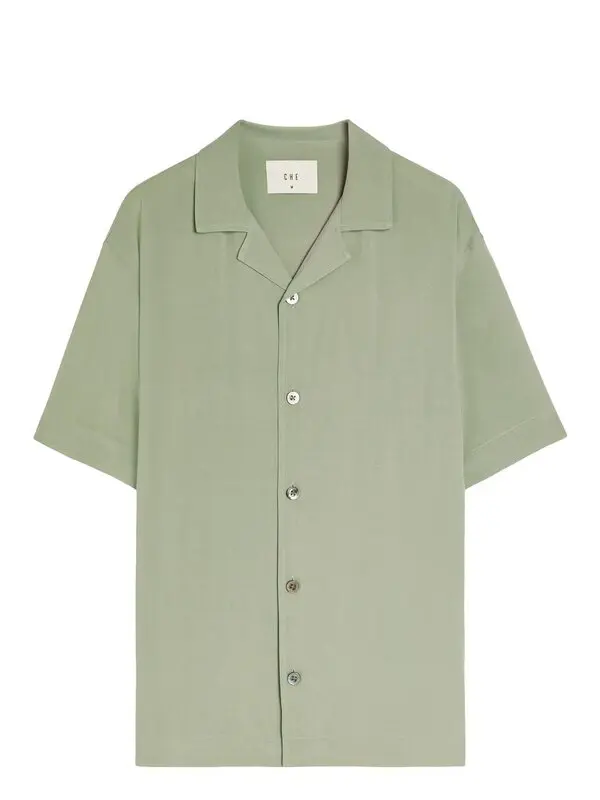 CHE Valbonne Stripe-trimmed Shirt - Light Green