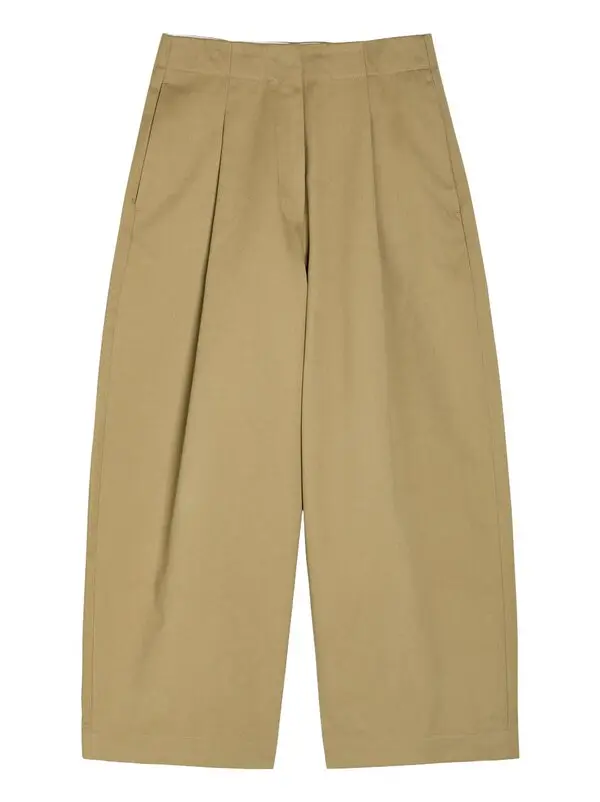 Studio Nicholson Peached Wide-leg Cotton-twill Trousers - Tan