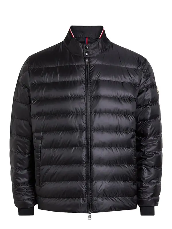 Moncler Quilted Shell Biker Jacket - Black