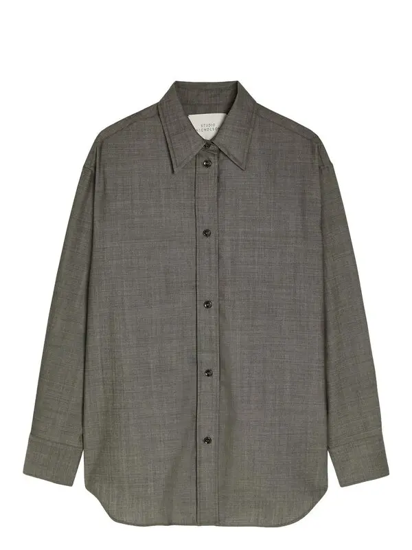 Studio Nicholson Rouen Wool Shirt - Grey