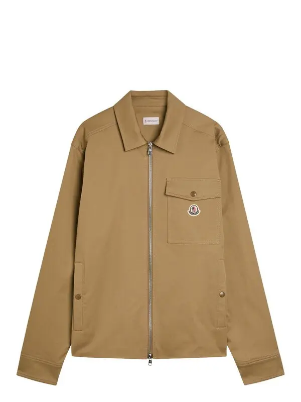 Moncler Logo Stretch-cotton Overshirt - Sand