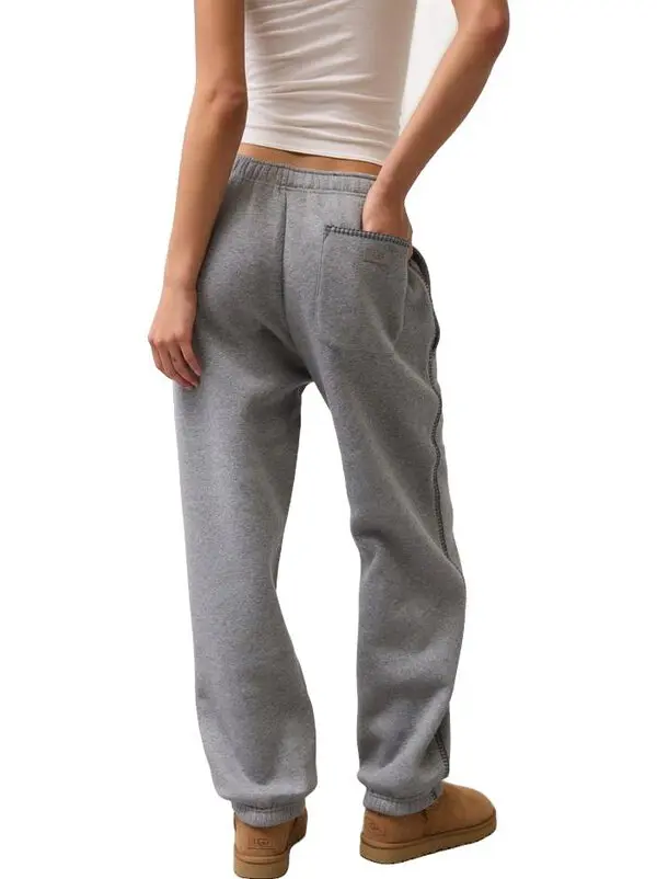 UGG Classic Whipstitch Detail Fleece Jogger Sweatpants - Medium Grey Heather