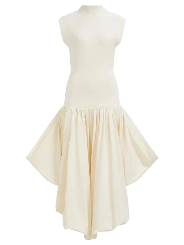 Aje Venetia Knit Midi Dress - Ivory