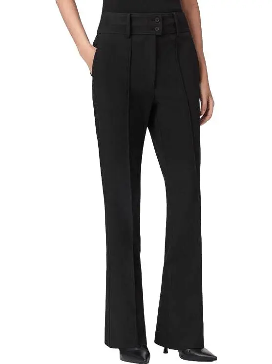 ALLSAINTS Astra Pleated Flare Leg Trousers - Black