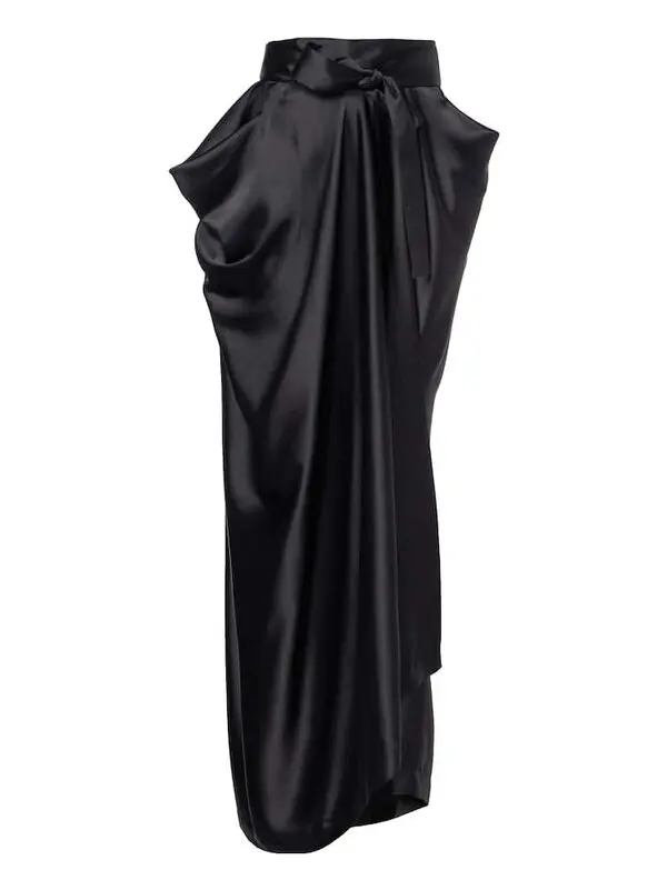 VIVIENNE WESTWOOD Kendall Bow-detail Maxi Skirt - Black