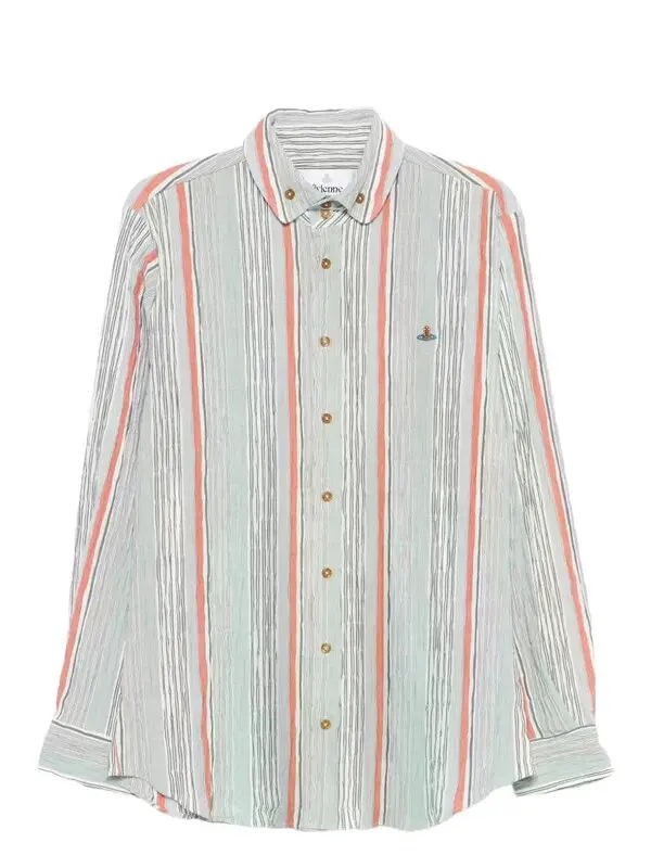 VIVIENNE WESTWOOD Krall Striped Orb Shirt - Grey