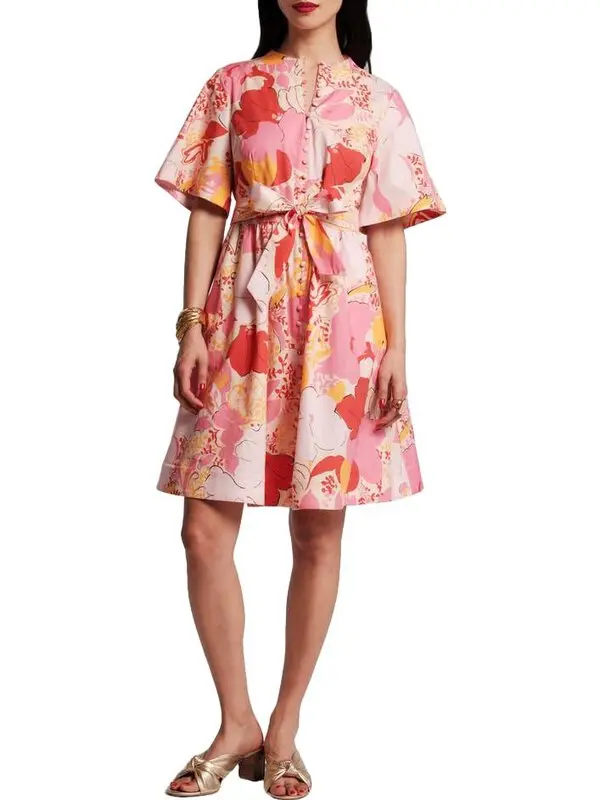 FRANCES VALENTINE Nancy Floral Dress - Pink/multi