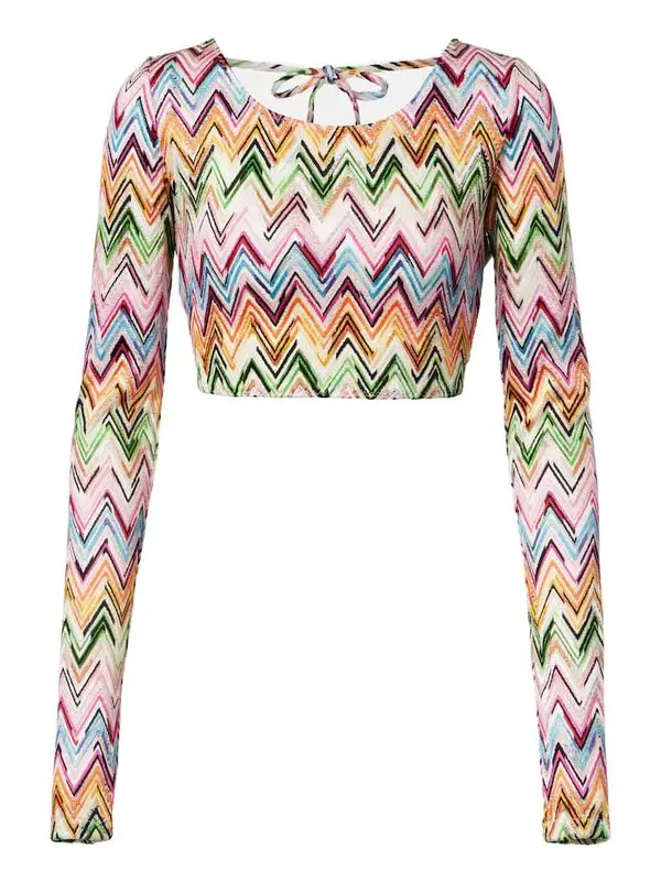 Missoni Zigzag Knit Crop Top - Multicoloured