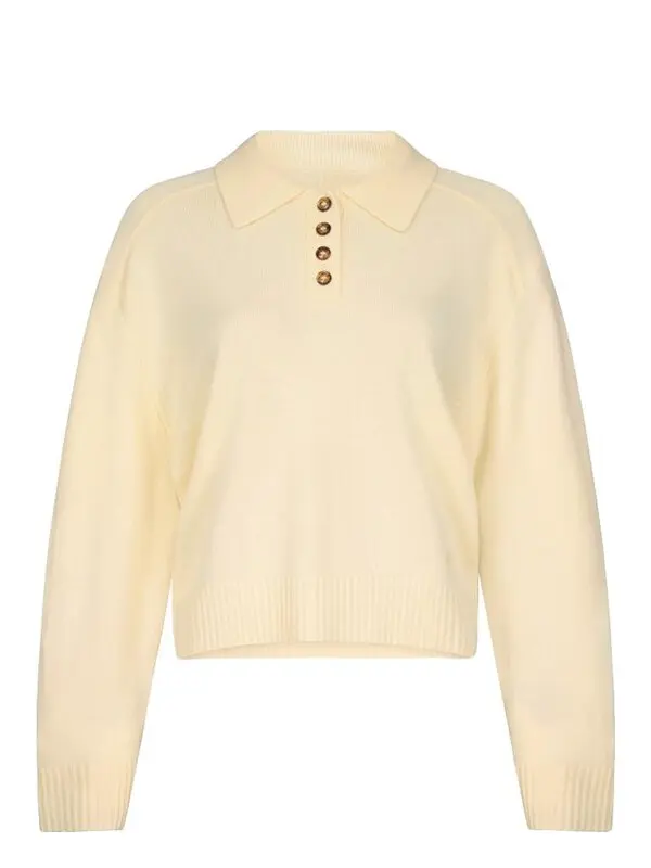 Loulou De Saison Homere Lds Polo Sweater - Yellow