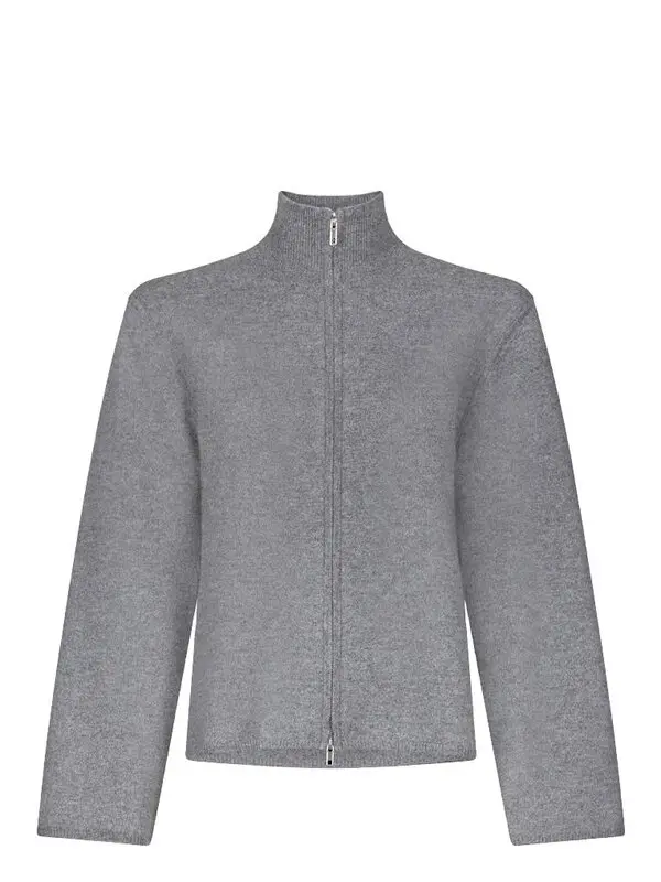 Loulou De Saison Gabi Zipped Cashmere Cardigan - Grey