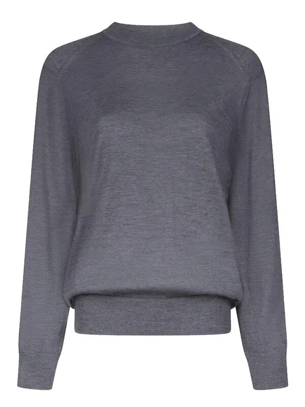 Loulou De Saison Fine Knit Crewneck Sweater - Grey
