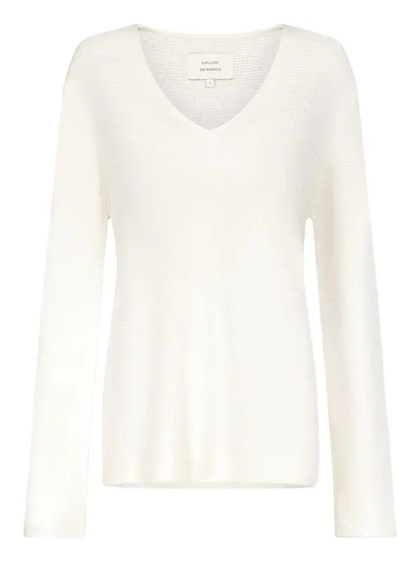 Loulou De Saison Saya V-neck Sweater - Ivory