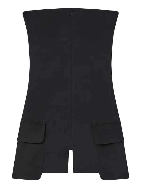 COURRÃ¨GES Courrèges Technical Jersey Bustier Overall - Black