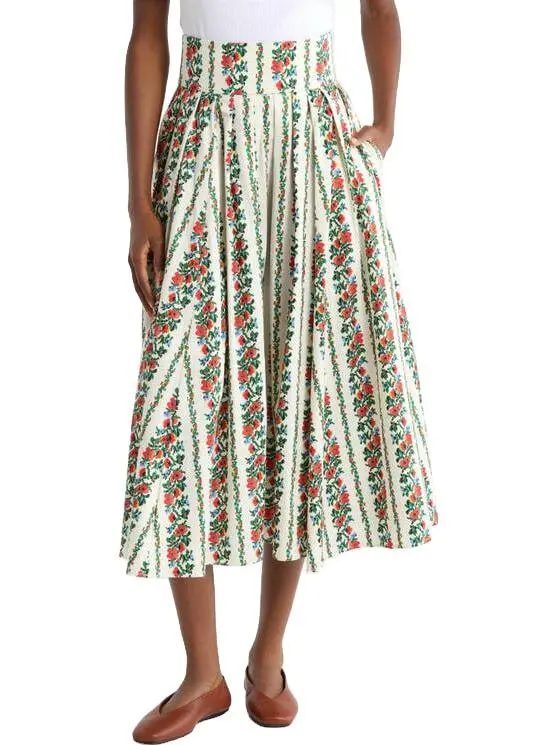 The Great. Regency Floral Tapestry Skirt - Tapestry Floral