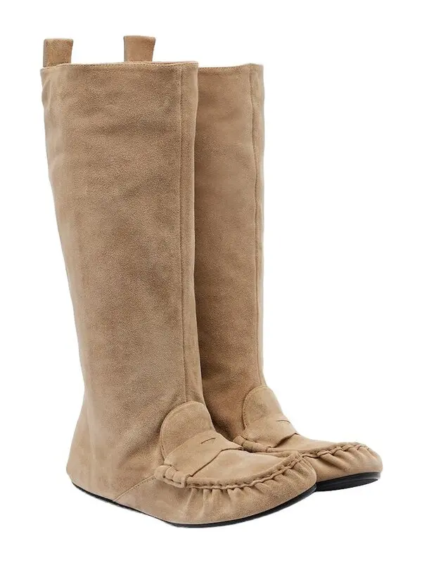 Acne Studios Suede Knee-high Boots - Beige