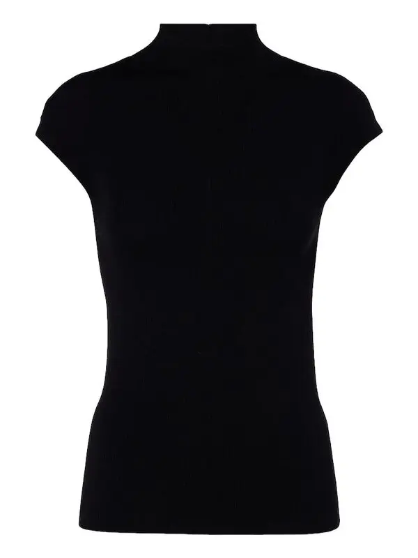 Jardin Des Orangers Ribbed-knit Virgin Wool Top - Black
