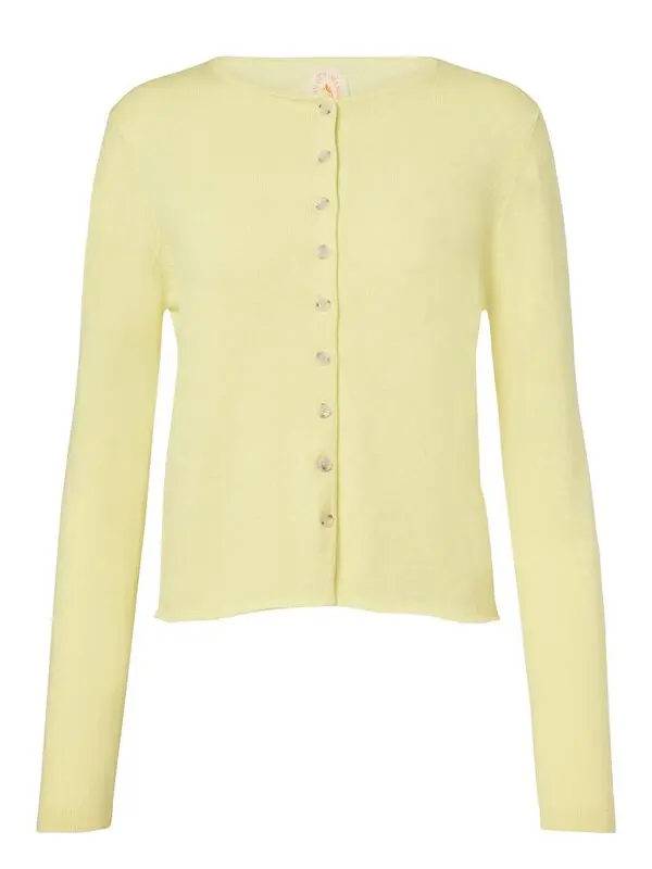 Jardin Des Orangers Cotton And Cashmere Cardigan - Yellow