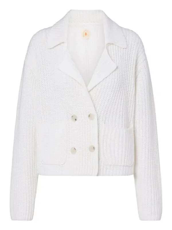 Jardin Des Orangers Cotton And Cashmere Double-breasted Cardigan - White