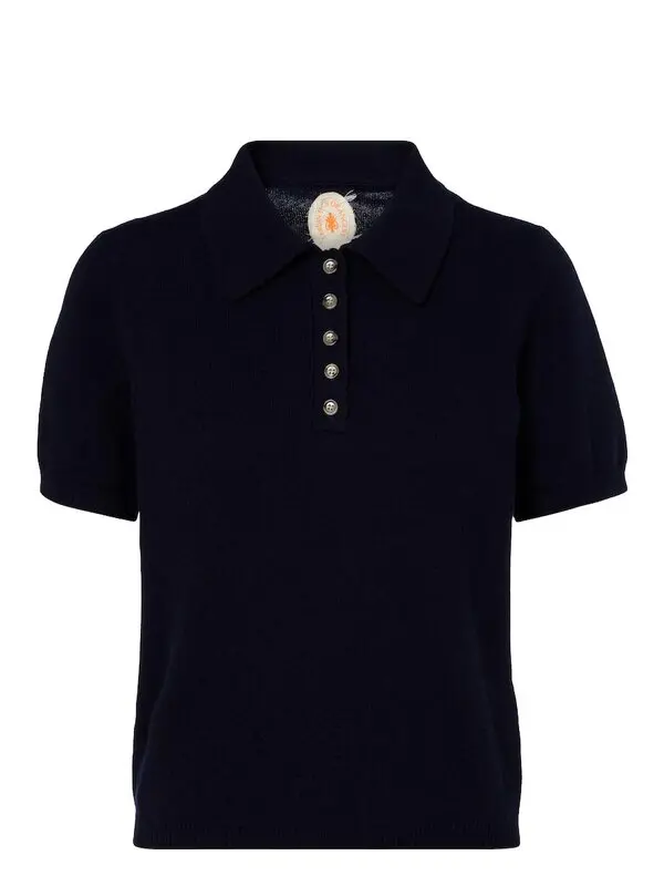 Jardin Des Orangers Cotton And Cashmere Polo Shirt - Blue
