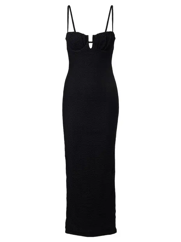MONTCE Petal Maxi Dress - Black